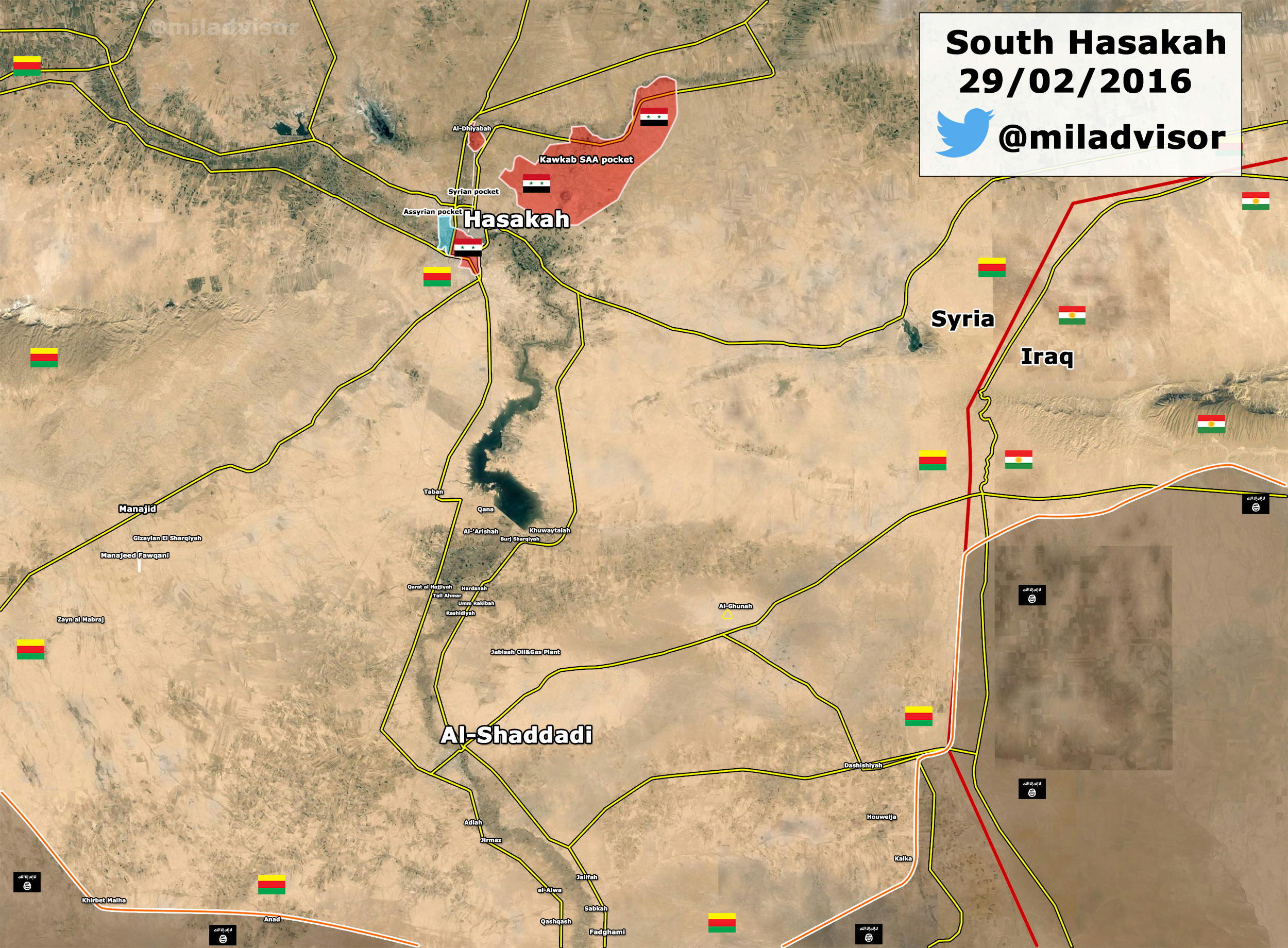 New map: Military situation in Southern Hasakah province : r/syriancivilwar